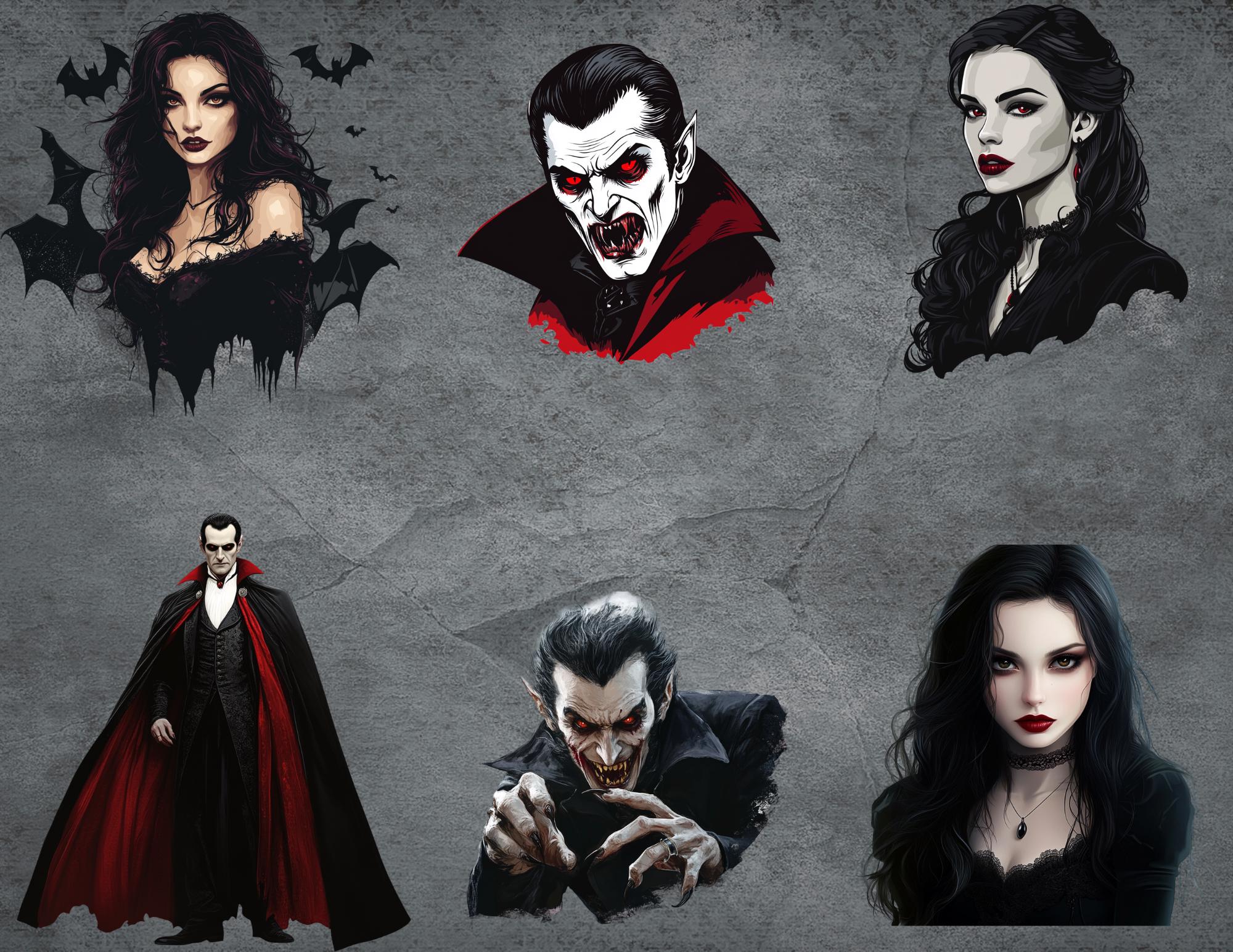 Vampire Clipart Bundle | Dracula PNG Set | Gothic Horror Clip Art ...