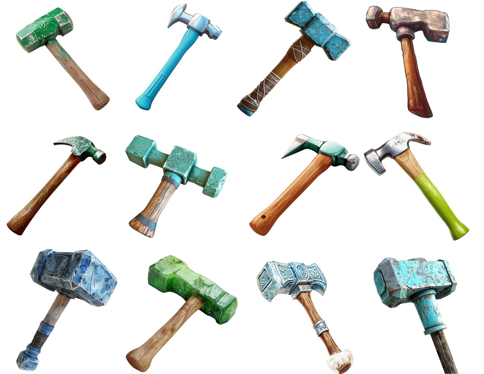 Clipart Hammers | Hammers PNG | Digital Print Hammers Collection ...