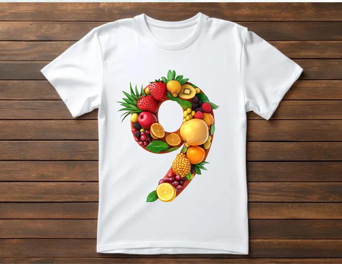 Fruit Numbers Clipart, Colorful Fruit PNG, Summer Numbers Set, Tropical ...