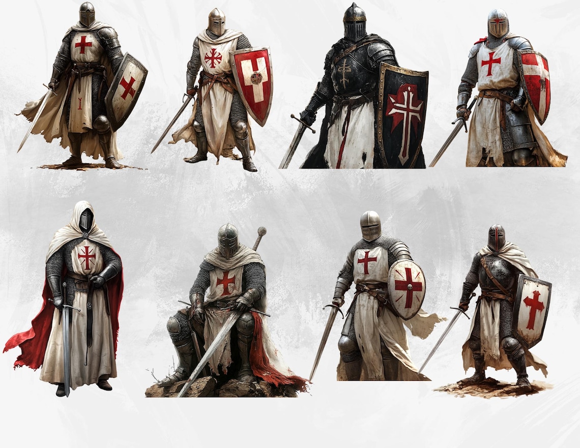 Clipart Templar Knights | Historical Knights Wall Decor | 38 PNG Images ...