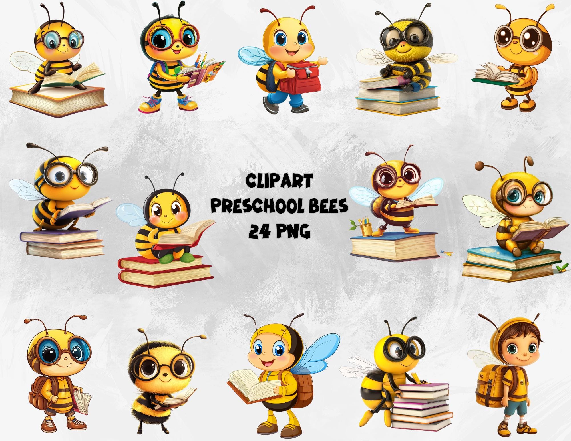 Clipart Preschool Bees | Adorable School Bees | Cute Decor ...