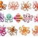 Cute Octopuses Clipart Set | Illustrations for Creative Projects and ...