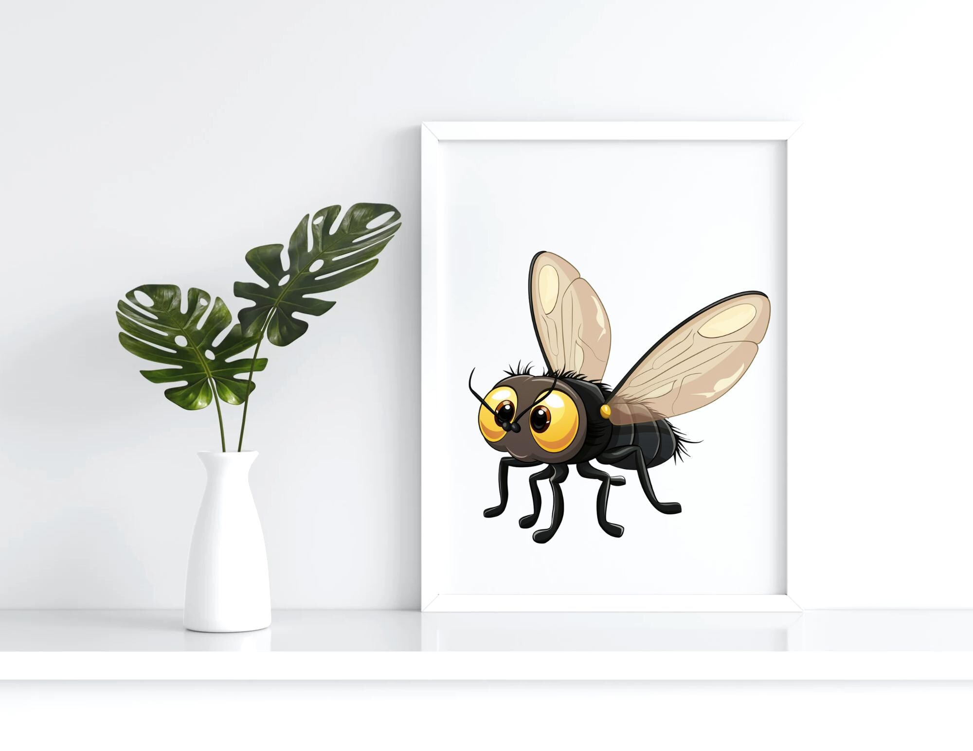 Cute Fly Clipart PNG – 24 Funny Flies Illustrations, Cartoon Insects ...