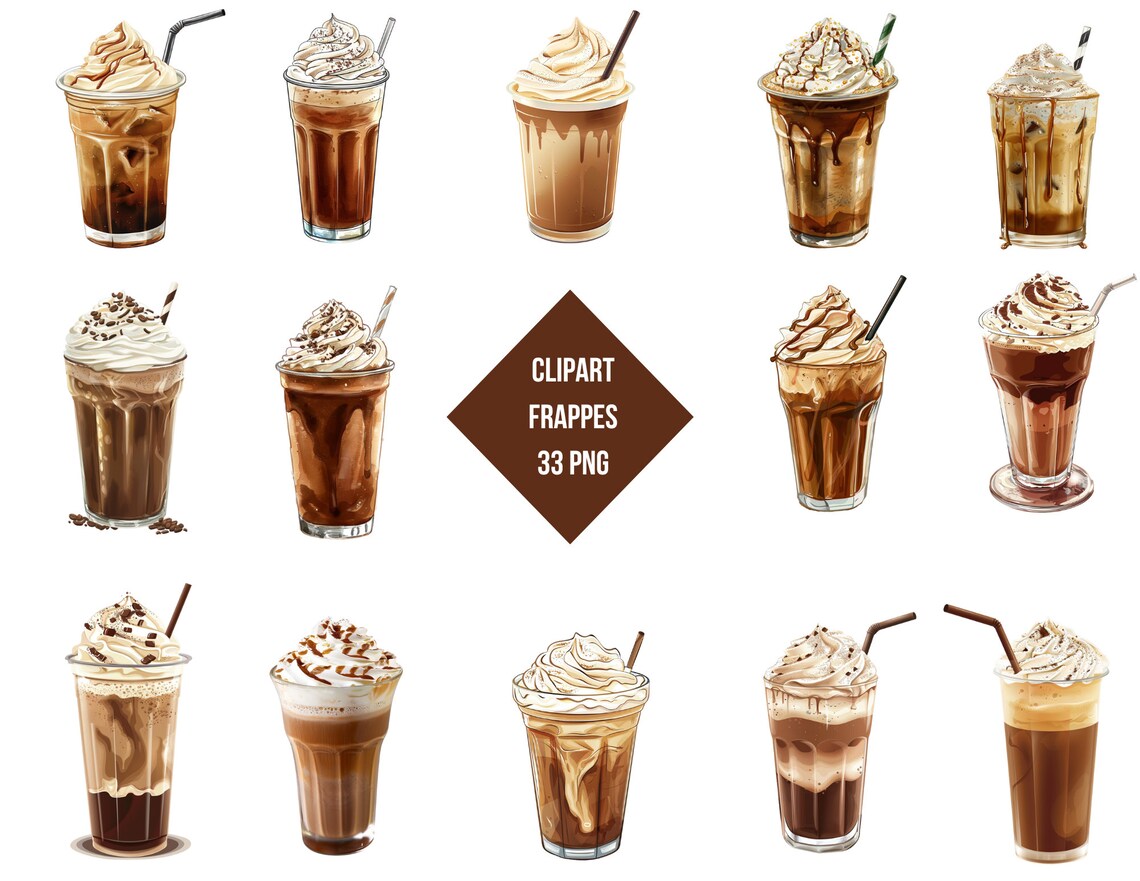 Clipart Frappe | Frappe PNG | Digital Art Frappe | Transparent ...