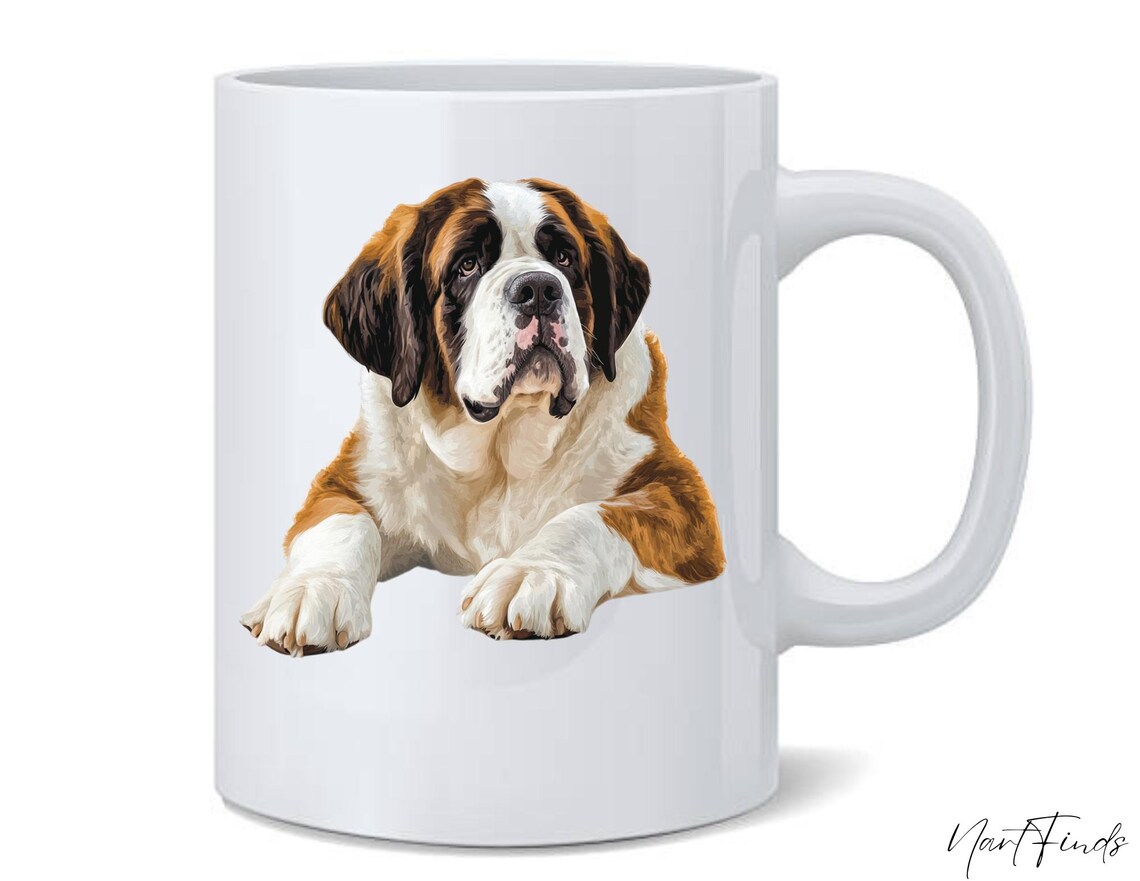 Saint Bernard Dog Clipart, Realistic Saint Bernard PNG, Big Dog Breed ...