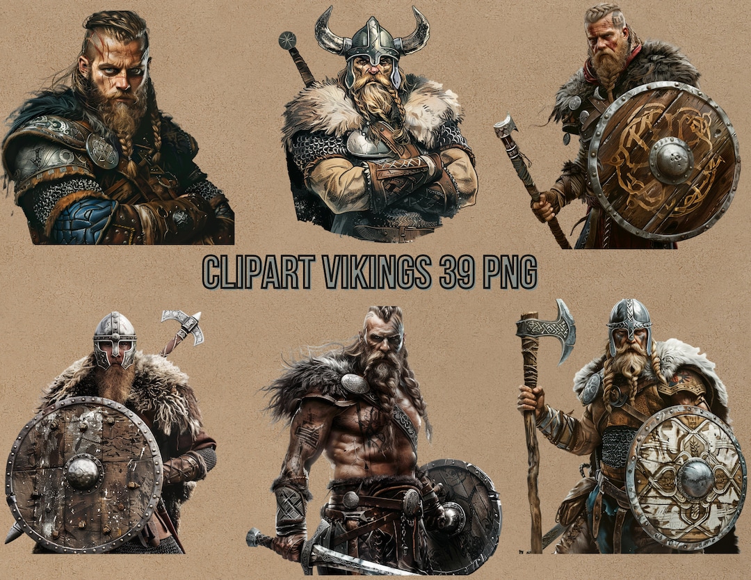 Vikings Warrior Clipart | Norse Illustration PNG | Ancient Vikings ...