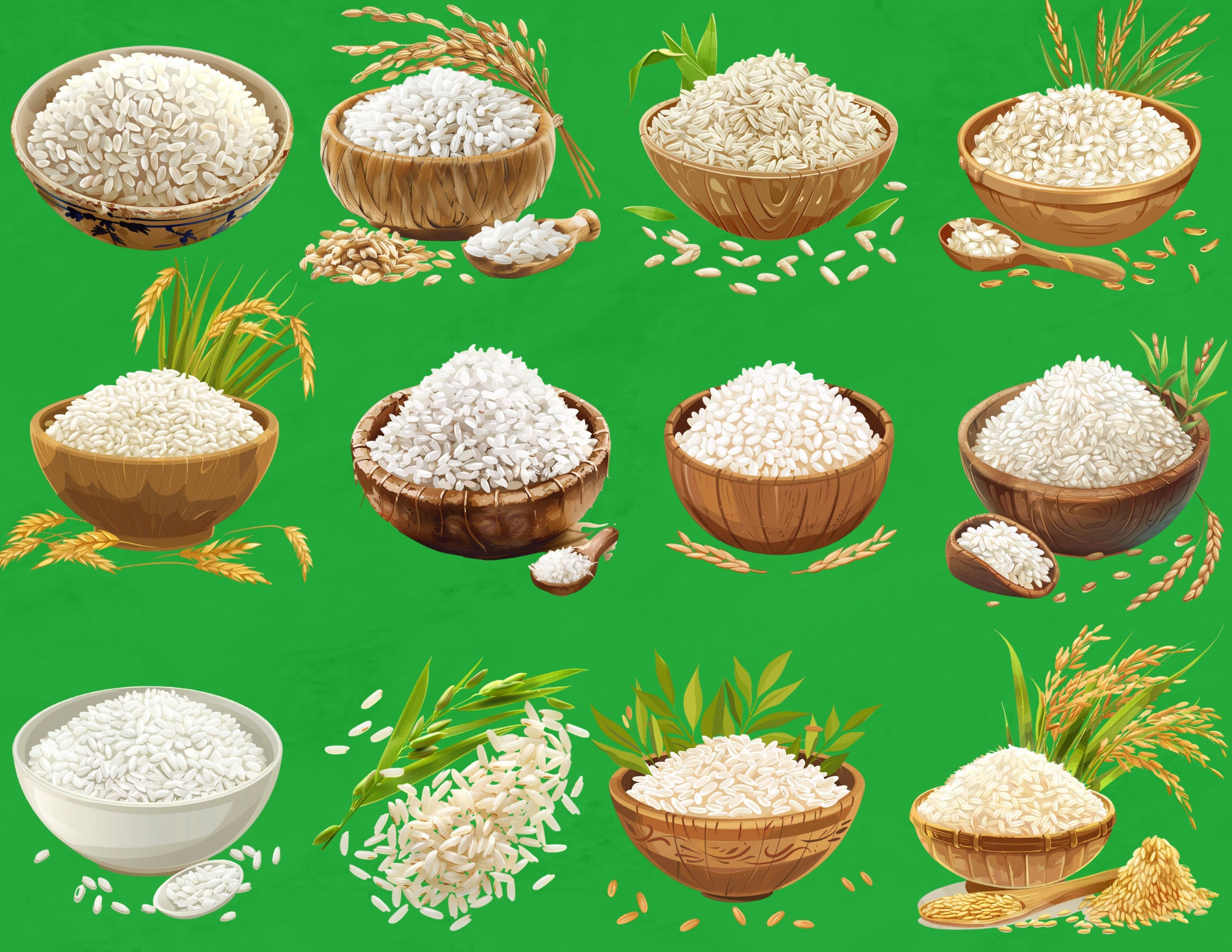 Clipart Rice | Authentic Decor Prints |cute Decor | Portraits With Rice ...