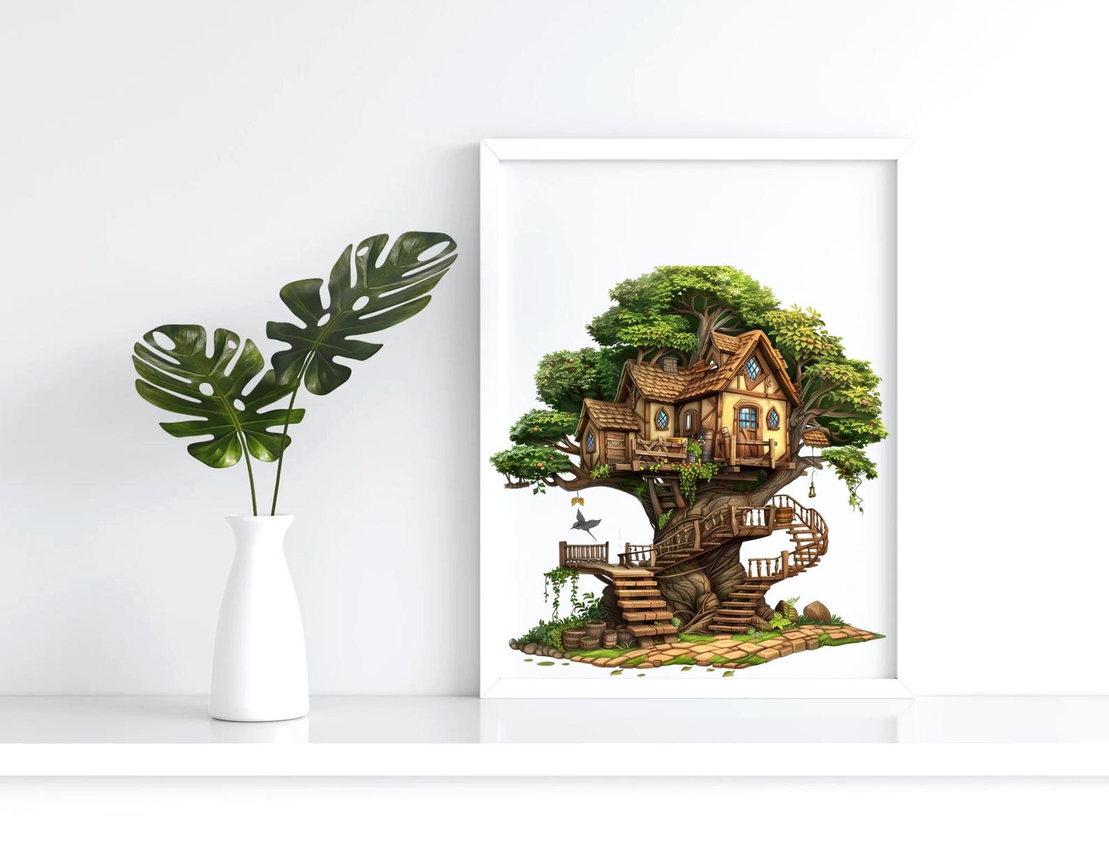 Clipart Pretty Treehouses | Treehouses PNG | Digital Print Magic ...