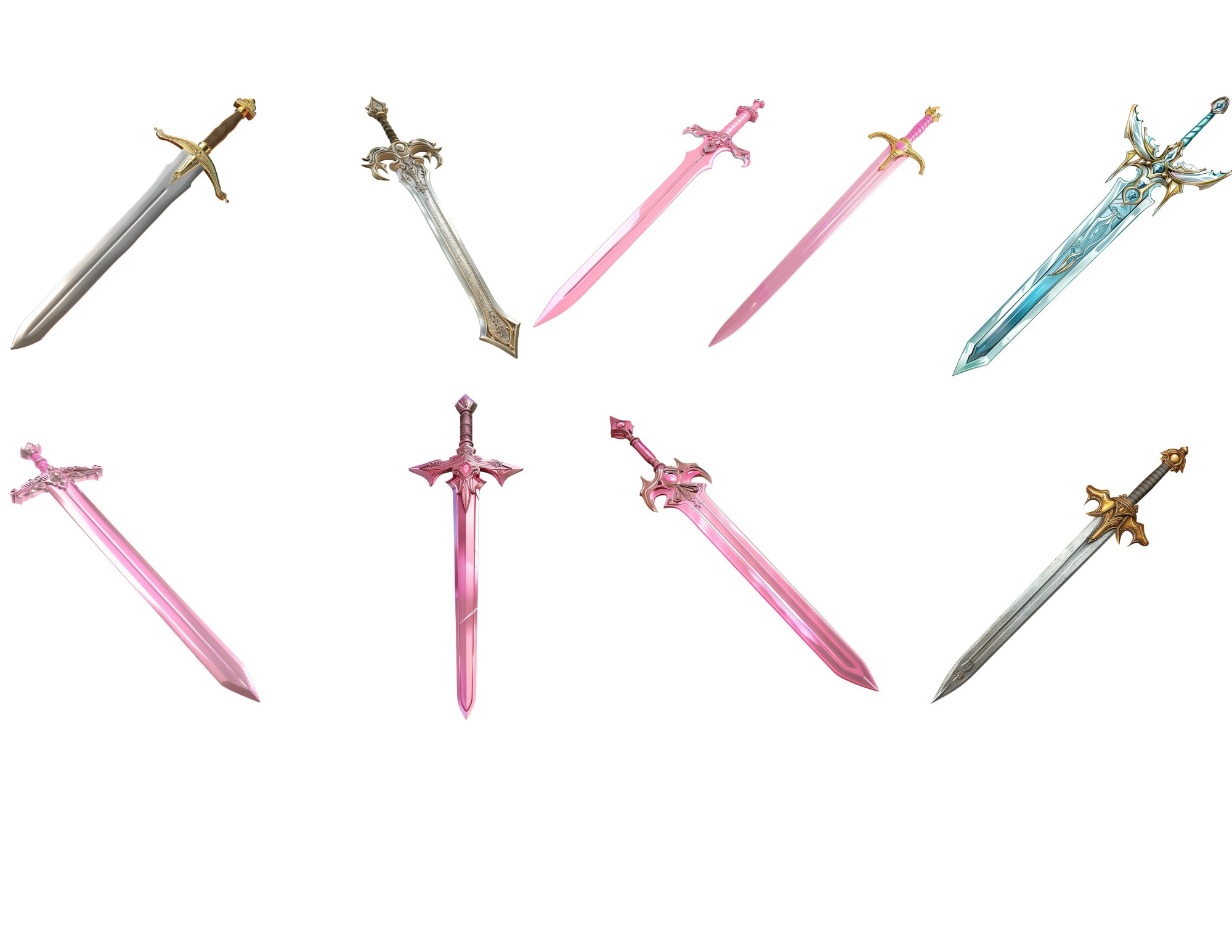Clipart Swords | Swords Decor PNG | Digital Print Swords | Transparent ...
