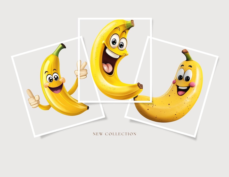 Clipart Funny Bananas | Funny Bananas 44 PNG | Digital Print Cute ...