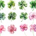 Clipart Four-leaf Clover | Watercolor Four-leaf Clover PNG ...