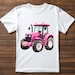 Clipart Pink Tractors, Tractors With Flowers 36 PNG, Digital Print Cute ...