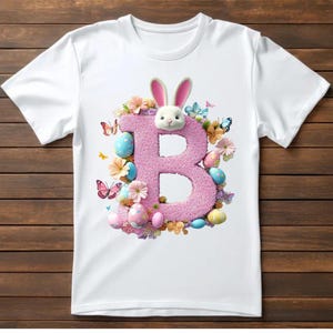 Easter Bunny Alphabet Clipart: Spring Letter Set (PNG, Commercial Use ...