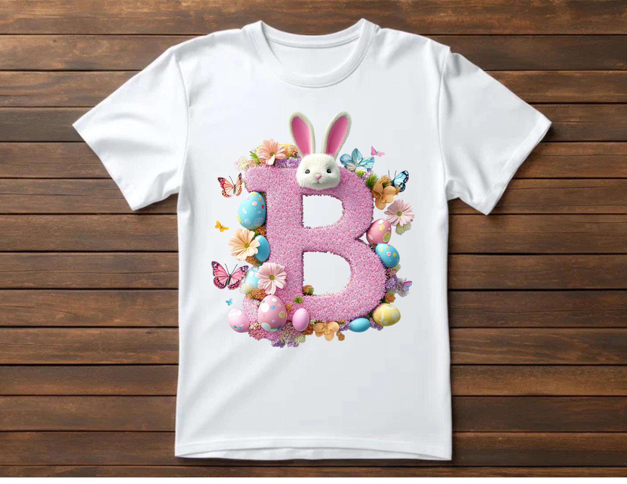 Easter Bunny Alphabet Clipart: Spring Letter Set (PNG, Commercial Use ...