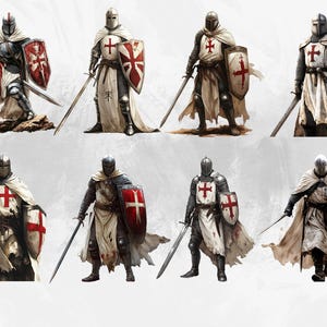 Clipart Templar Knights | Historical Knights Wall Decor | 38 PNG Images ...