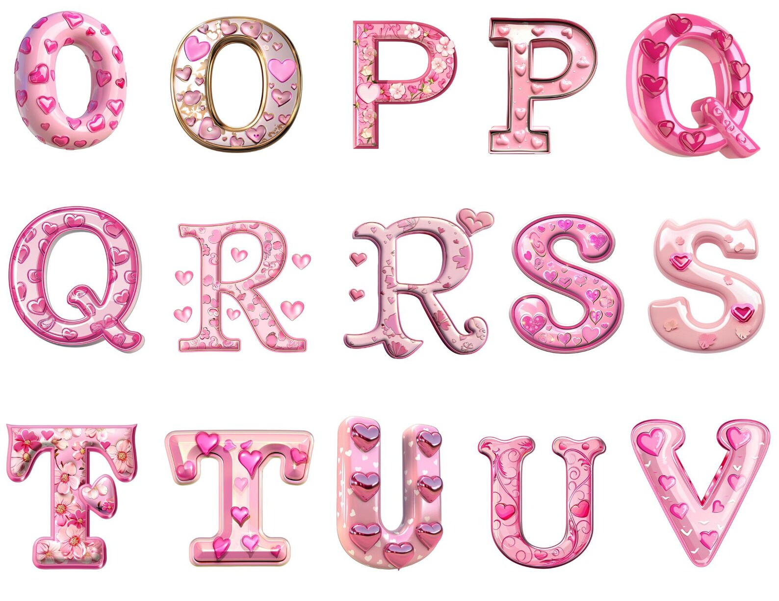Alphabet Clipart Set, 3 Designs per Letter, Beautiful for Prints ...