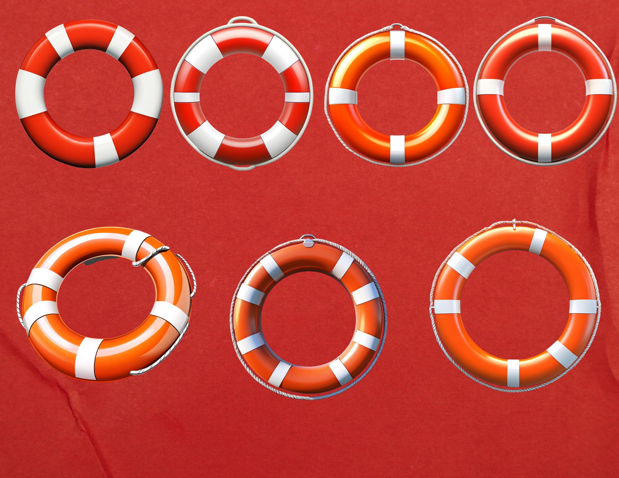 Lifebuoy Clipart, Rescue Ring PNG, Nautical Safety Illustration ...