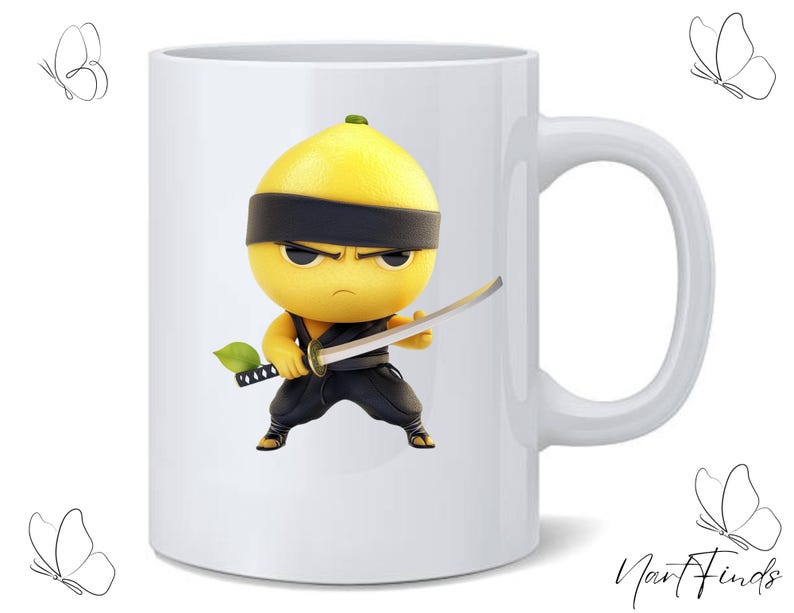 Lemon Ninja Clipart, Cute Fruit Warrior PNG, Samurai Citrus Character ...