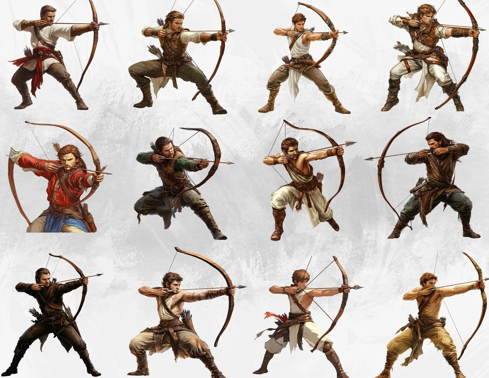 Clipart Archers Art | Digital Print Archers 56 PNG | Digital Print ...