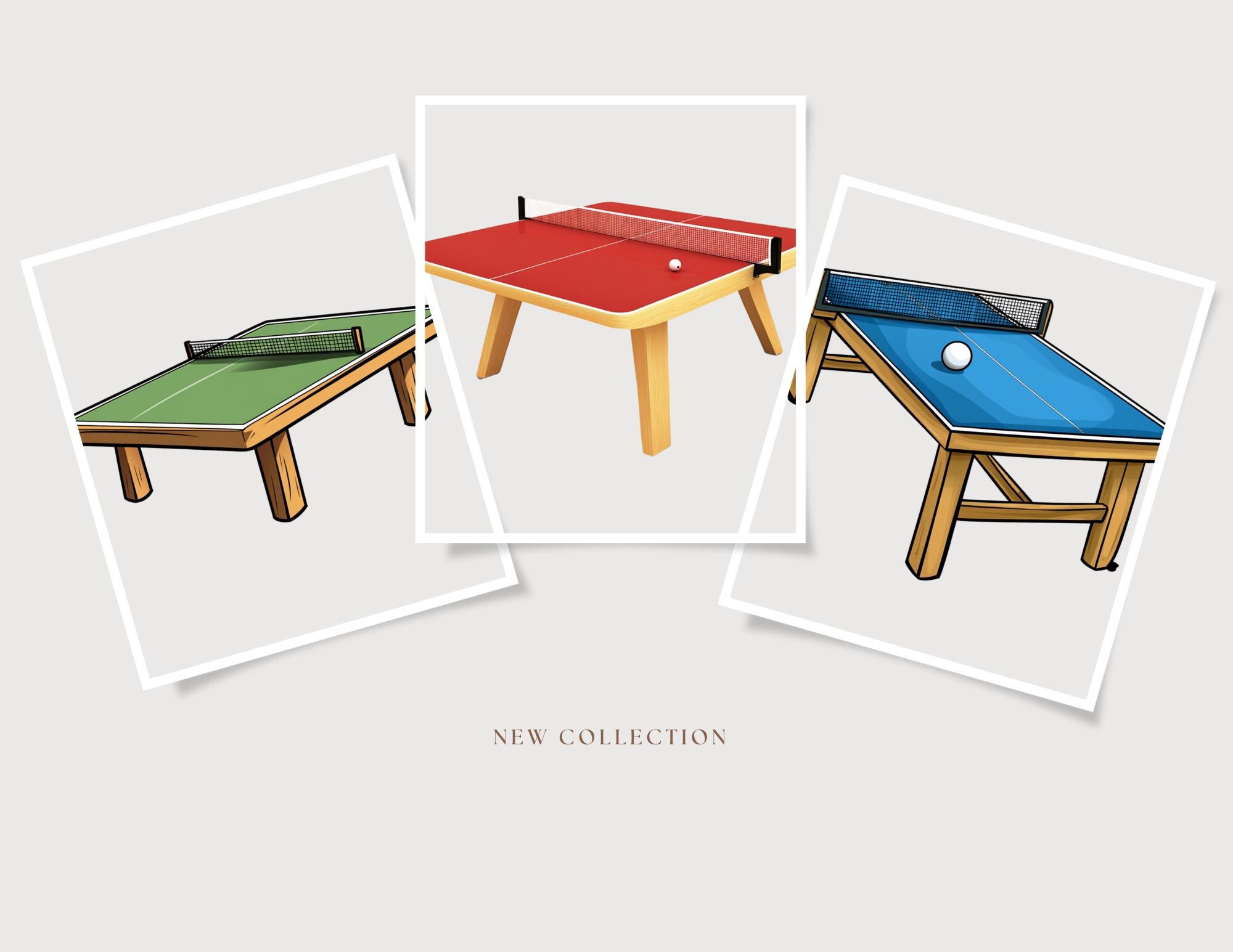 Clipart Ping Pong Tables | 44 PNG | Perfect for Sports Design and ...