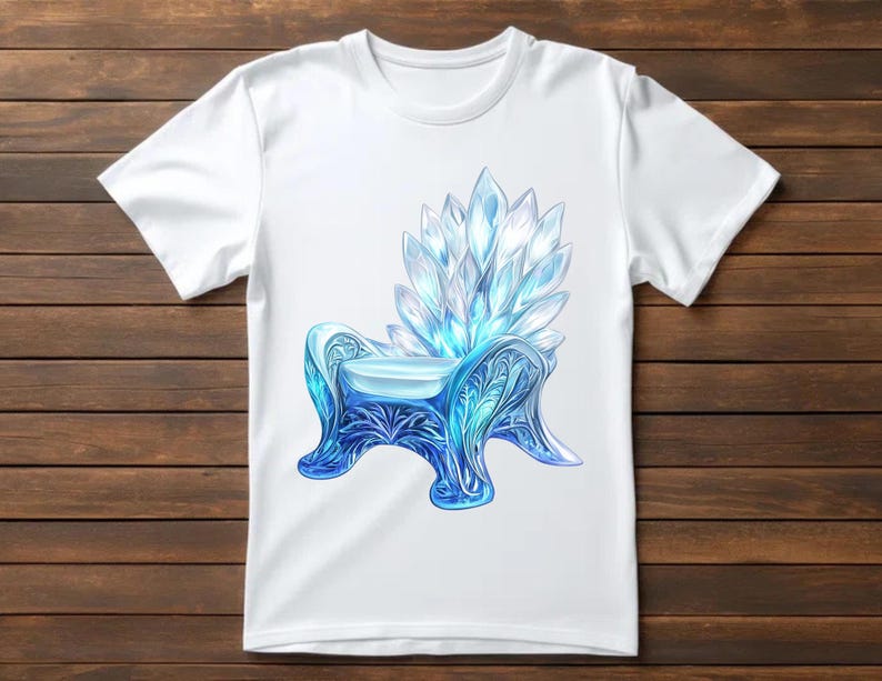 Ice Throne Clipart, Frozen Crystal Chair PNG, Fantasy Winter Seat ...