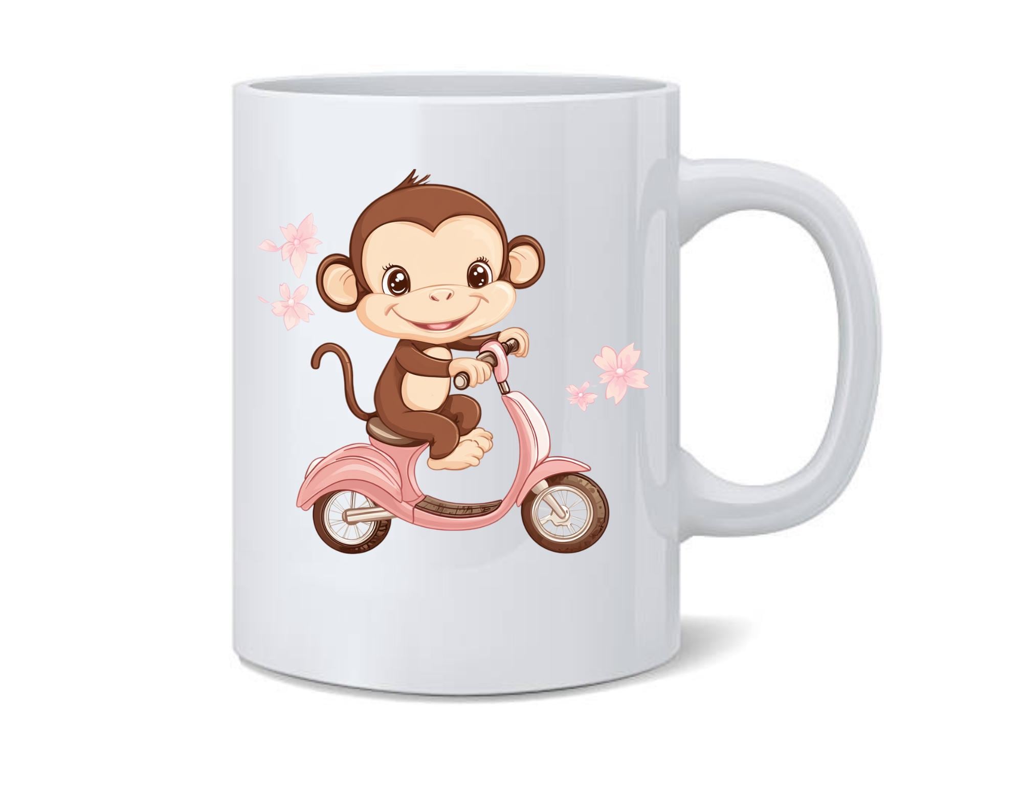 Cute Monkeys on Scooter Clipart Bundle | Adorable Animals PNG | Kids ...