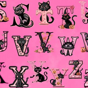Clipart Halloween Alphabet Clipart A-Z | 2 Versions of Each Letter ...