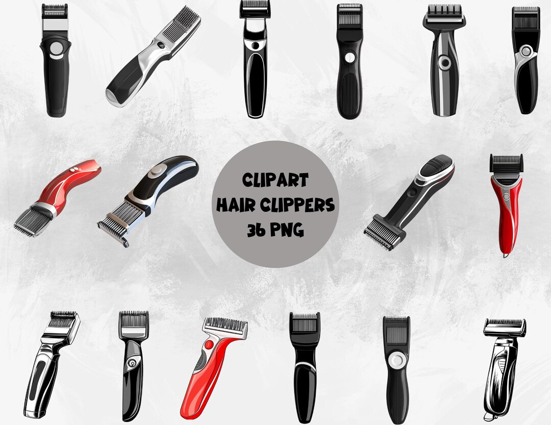 Clipart Hair Clippers Set | Digital Print Perfect for Salon Designs or ...