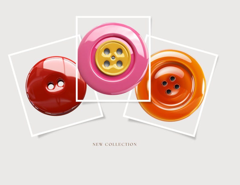Whimsical Button Clipart Bundle | Scrapbook Decor (commercial Use ...