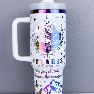 Velaris ACOTAR 40oz Tumbler | Fantasy Book Lover | SALE | Laser ...