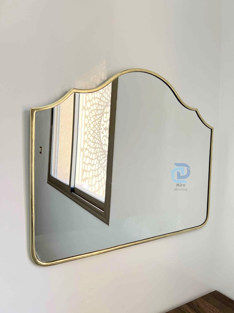 Gold Brass Mirror, Moroccan Style Wall Mirror, Arch Marrakech Mirror ...