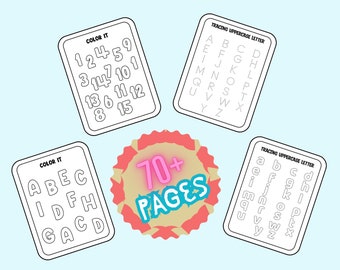 30 Jumbo Tracing Worksheets, Printable Preschool Trace Pages ...
