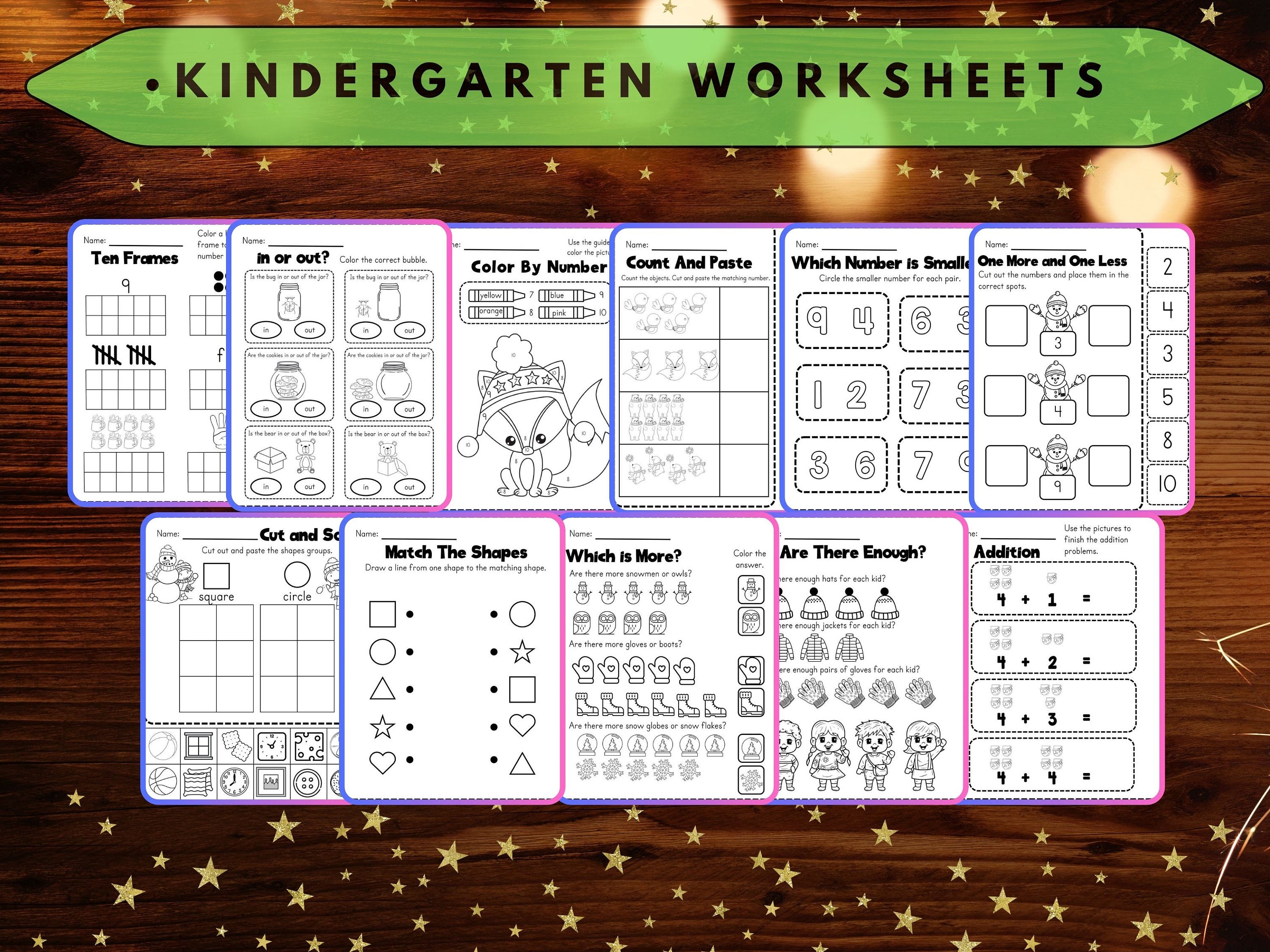 Preschool Easy Math, 90 Pages, Preschool, Kindergarten Worksheet ...
