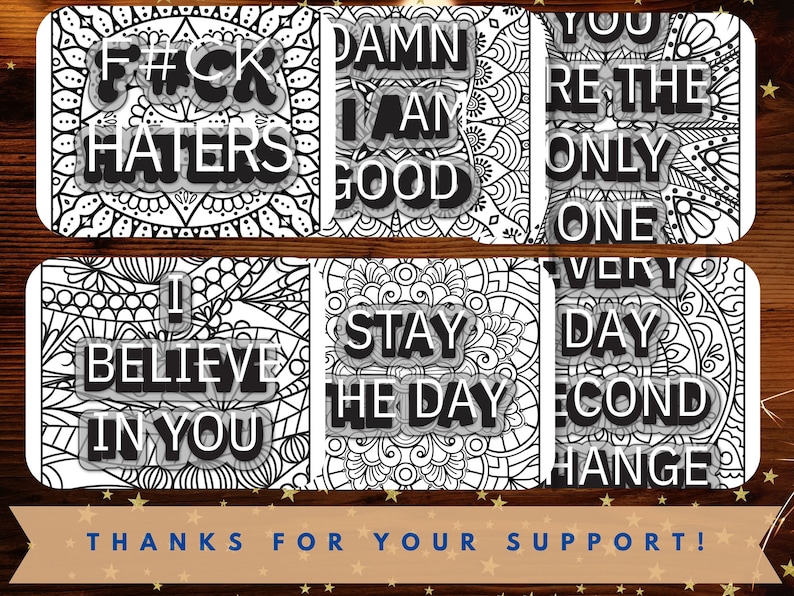 50 Pages Inspirational Quotes Coloring Book: Stress Relief Motivational ...