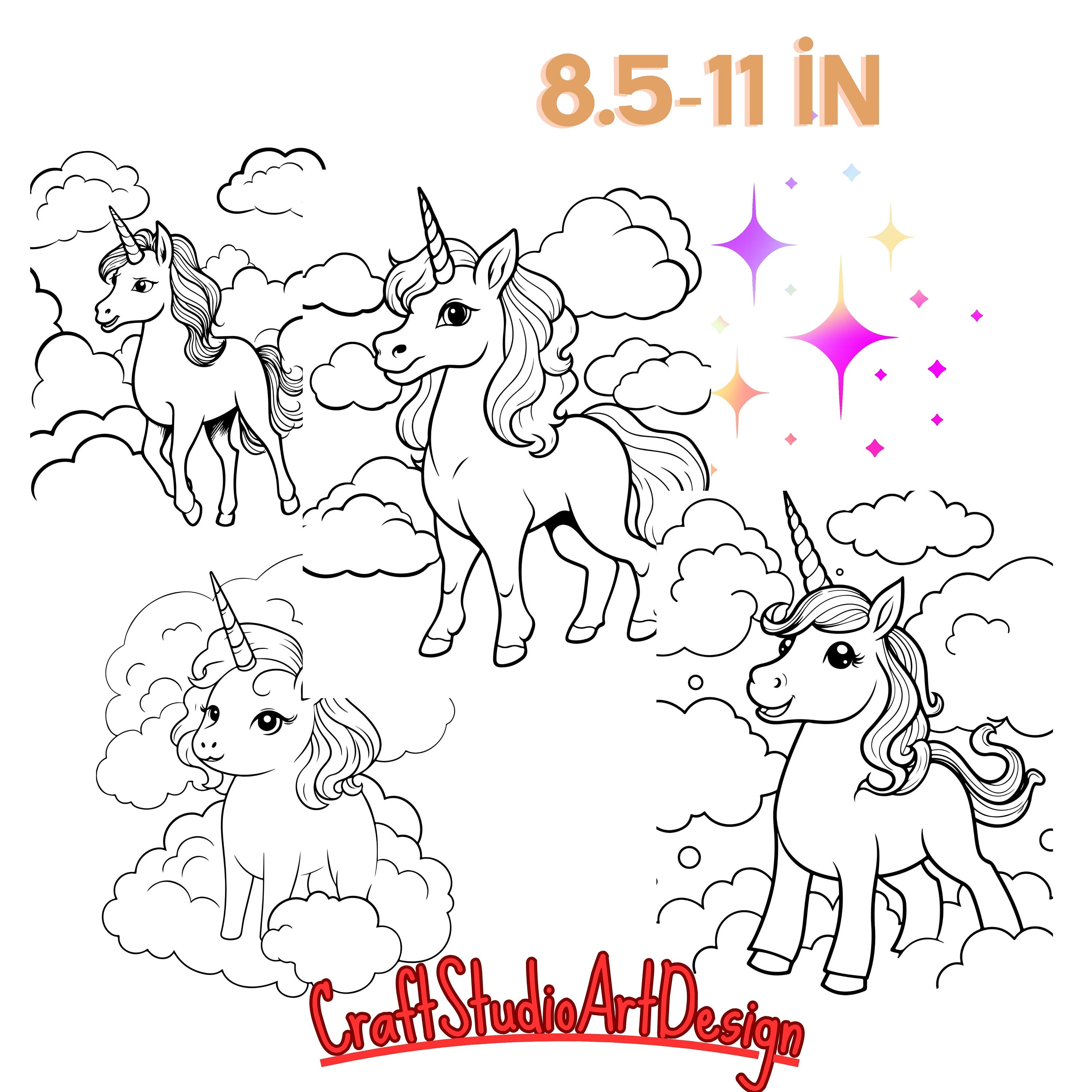 Cute Unicorn Coloring Books for Kids Unicorn Coloring Book Printable ...