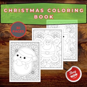 Christmas Png Digital Coloring Fun Pack 30 Pages for Adults & Kids ...