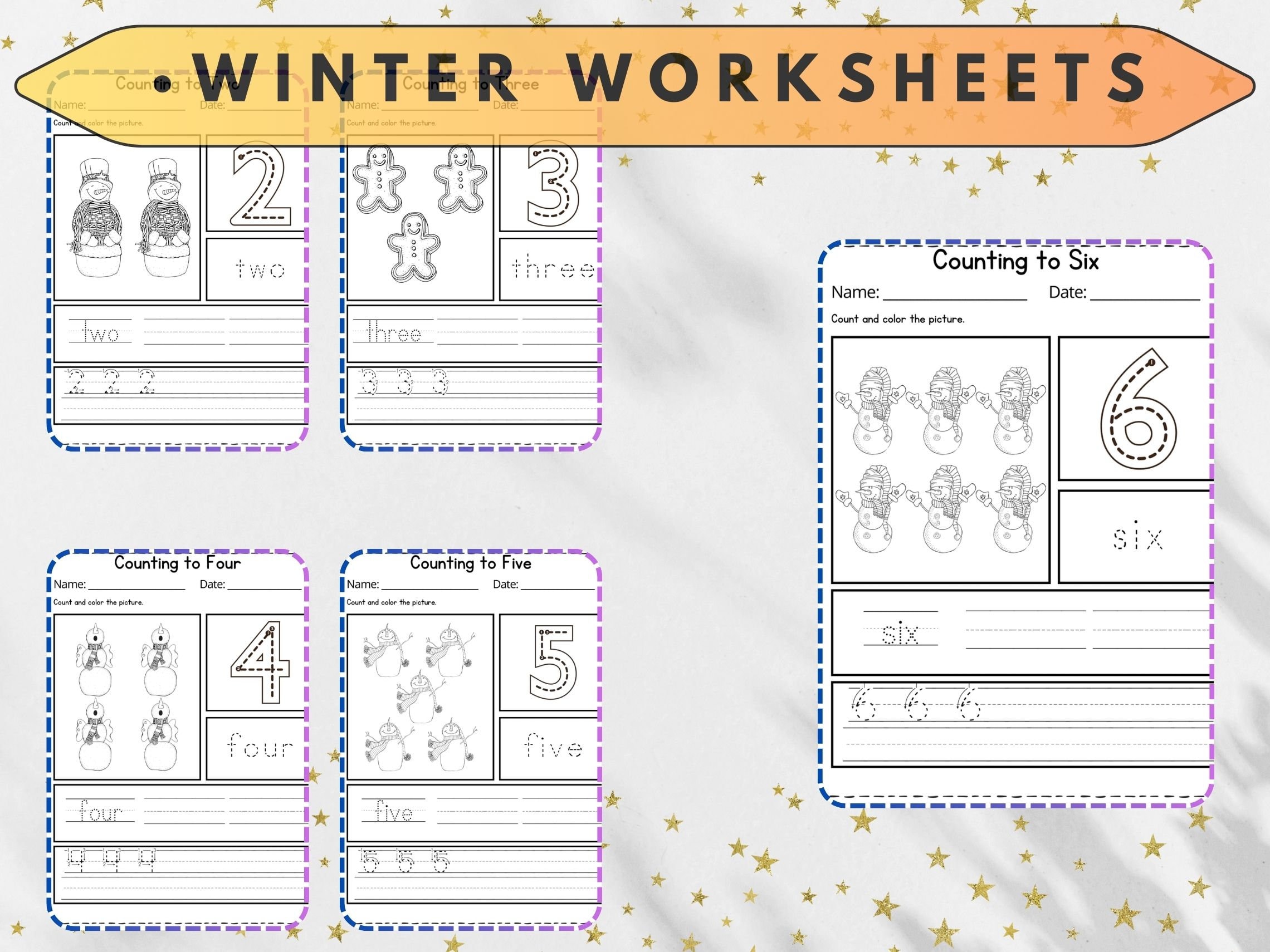 Winter Worksheets for Kids 114 Pages Preschool Bundle, Pre-k ...