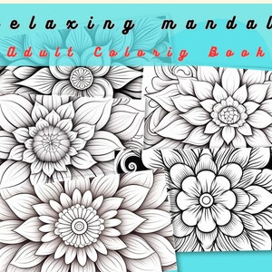 50 Pages Adult & Kid Mandala Coloring Pages – 50 Stress Relief Patterns ...