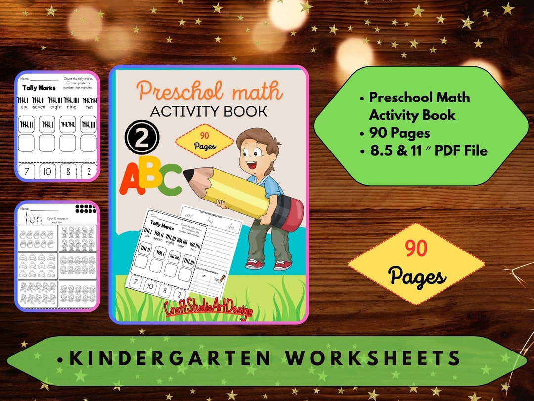 Preschool Easy Math, 90 Pages, Preschool, Kindergarten Worksheet ...