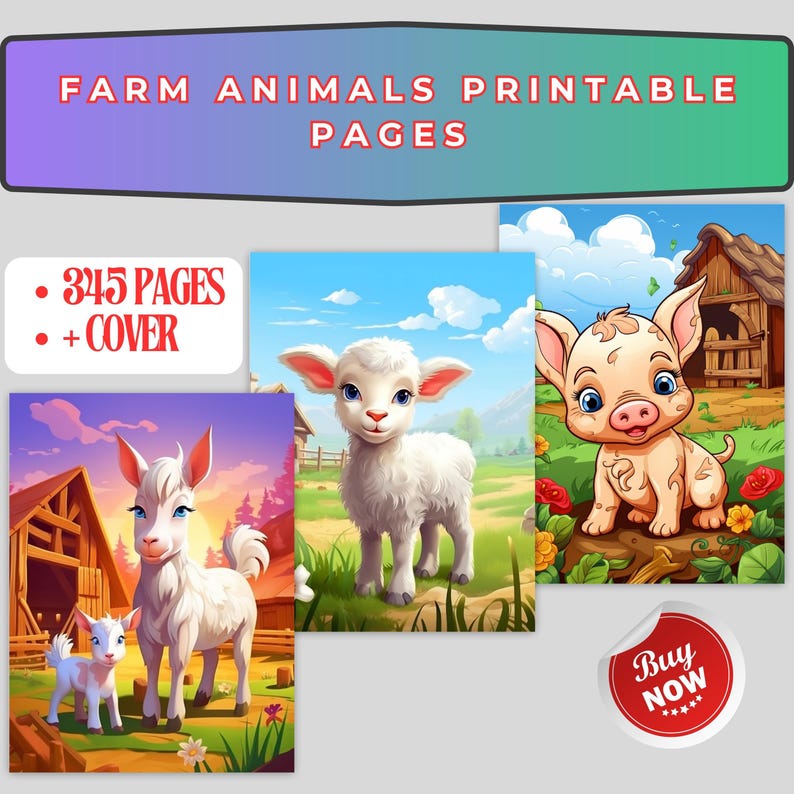 Farm Animals PNG Coloring 345 Pages for Kids Farm Coloring Pages Kids ...