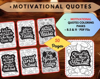 7 Positivity Coloring Sheets Motivational Quotes for Self Care, Mental ...