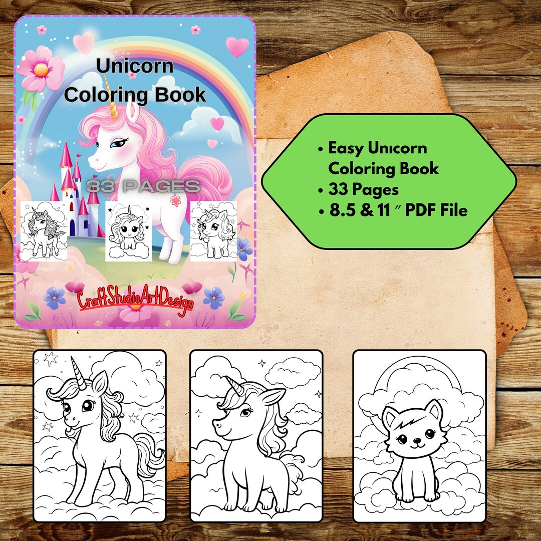 Cute Unicorn Coloring Books for Kids - Unicorn Coloring Book ...