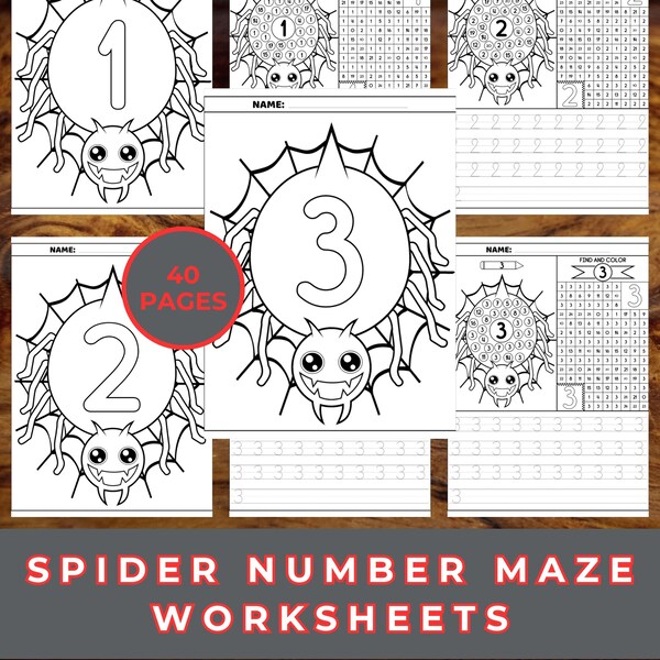 Spiderman Worksheets - Etsy UK