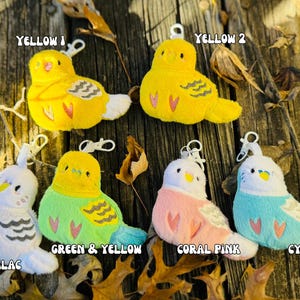 Budgie Bird Plush Keychain: Custom Colors Available - Etsy