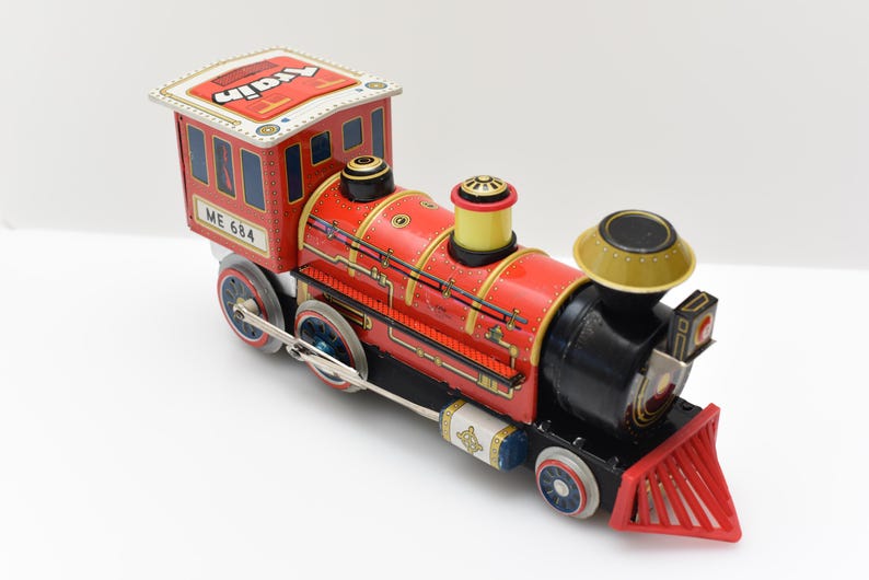 Vintage Tin Train China Loco ME684 - Etsy