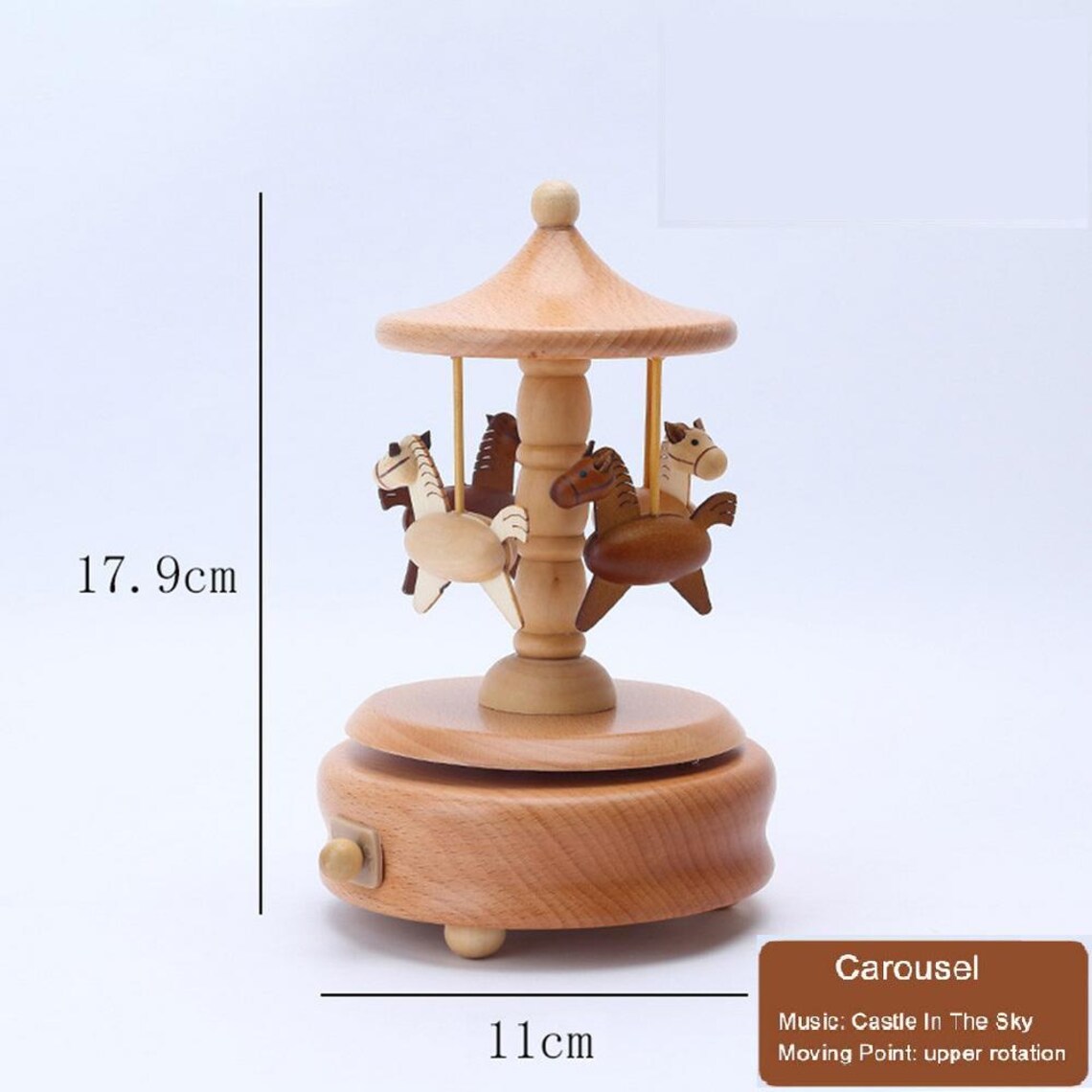 Personalized Wooden Carousel Music Box – Engraved Name, Baby Gift - Etsy