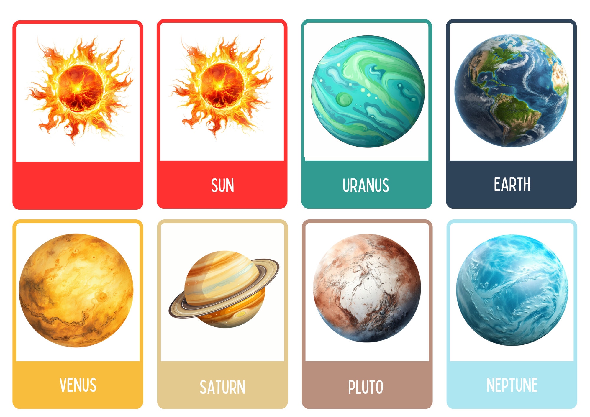 40 Out-of-this-world Printable Planet Flashcards for Kids, + Free ...