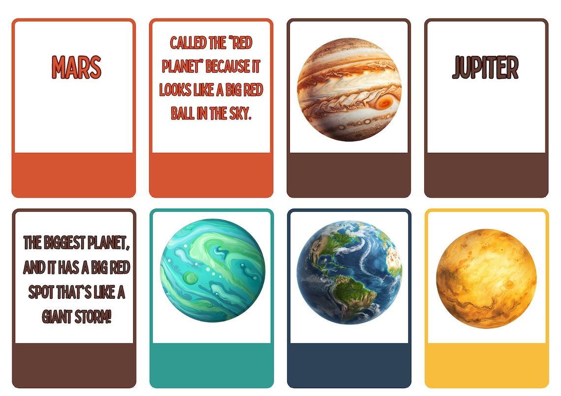 40 Out-of-this-world Printable Planet Flashcards for Kids, + Free ...