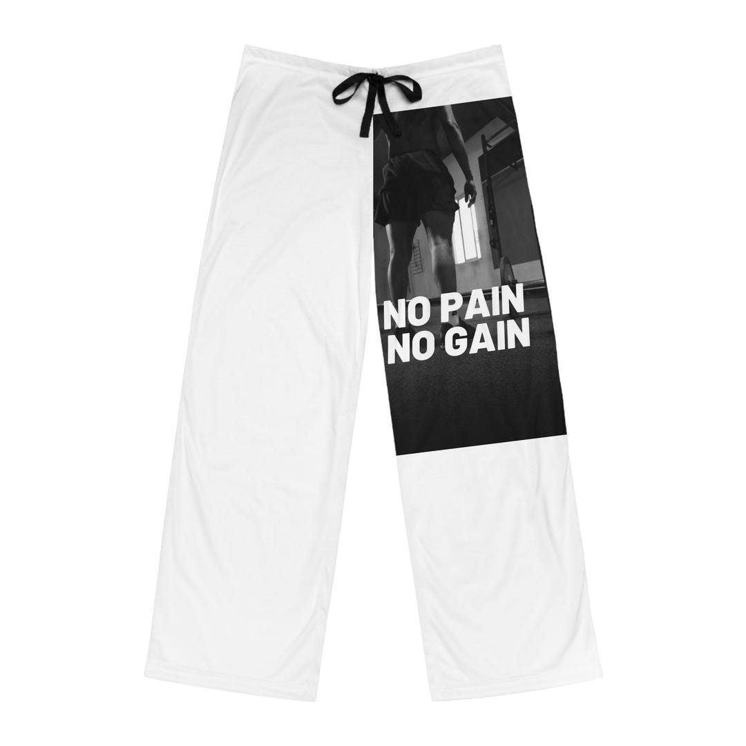 Men's 'no Pain No Gain' Pajama Pants – Polyester Jersey Loungewear - Etsy