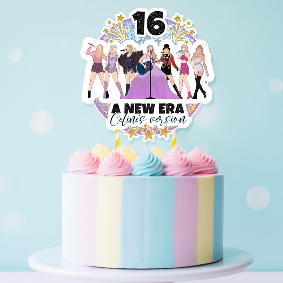 Taylor Swift Printable Cake Topper, Swiftie Eras Digital Cake Topper ...